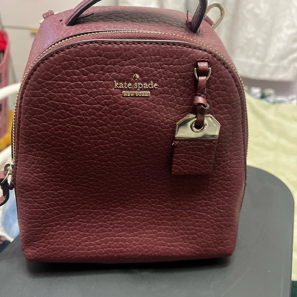 kate spade | Bags | Kate Spade Deep Red Leather Backpack | Poshmark